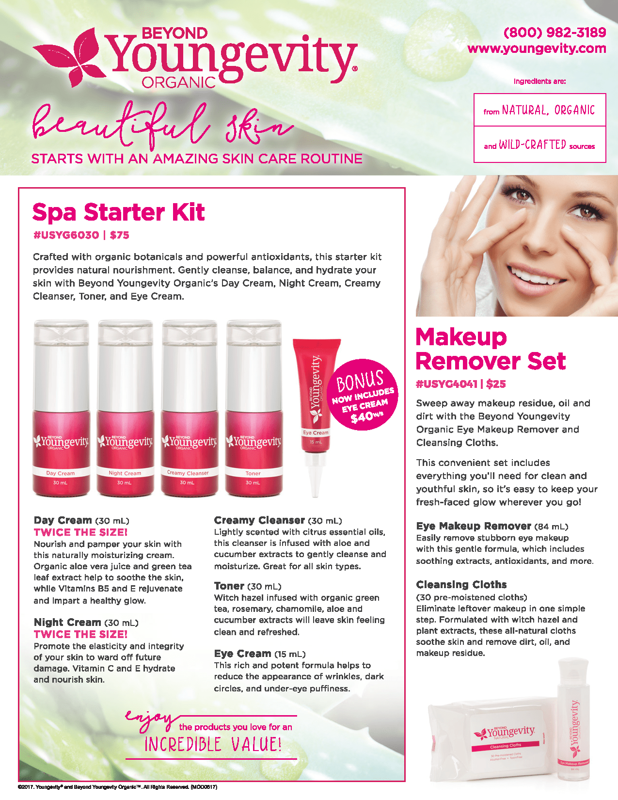 BYO Starter Kit & Makeup Remover Kit Flyer - Youngevity Resource Center